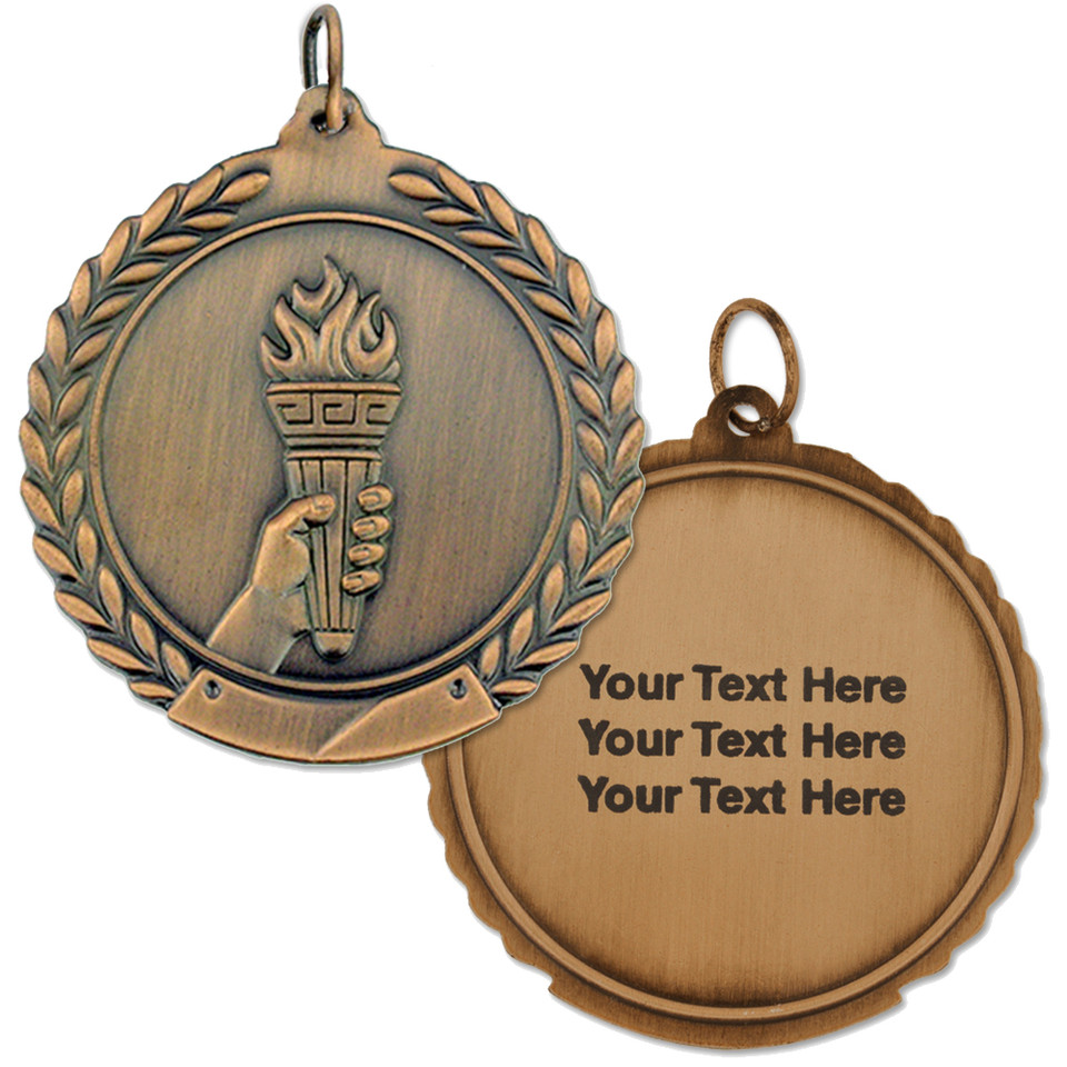 Olympic Torch Medal - Engravable | PinMart