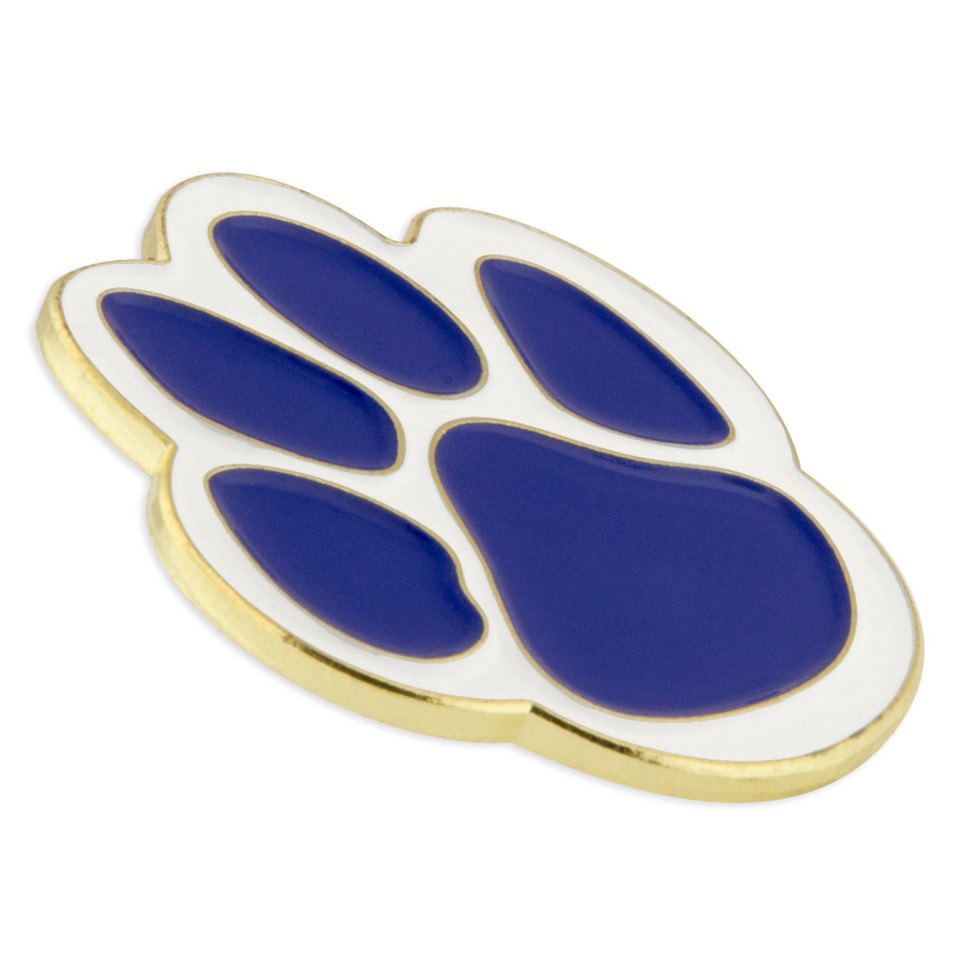 Paw Pin - Blue and White - PinMart