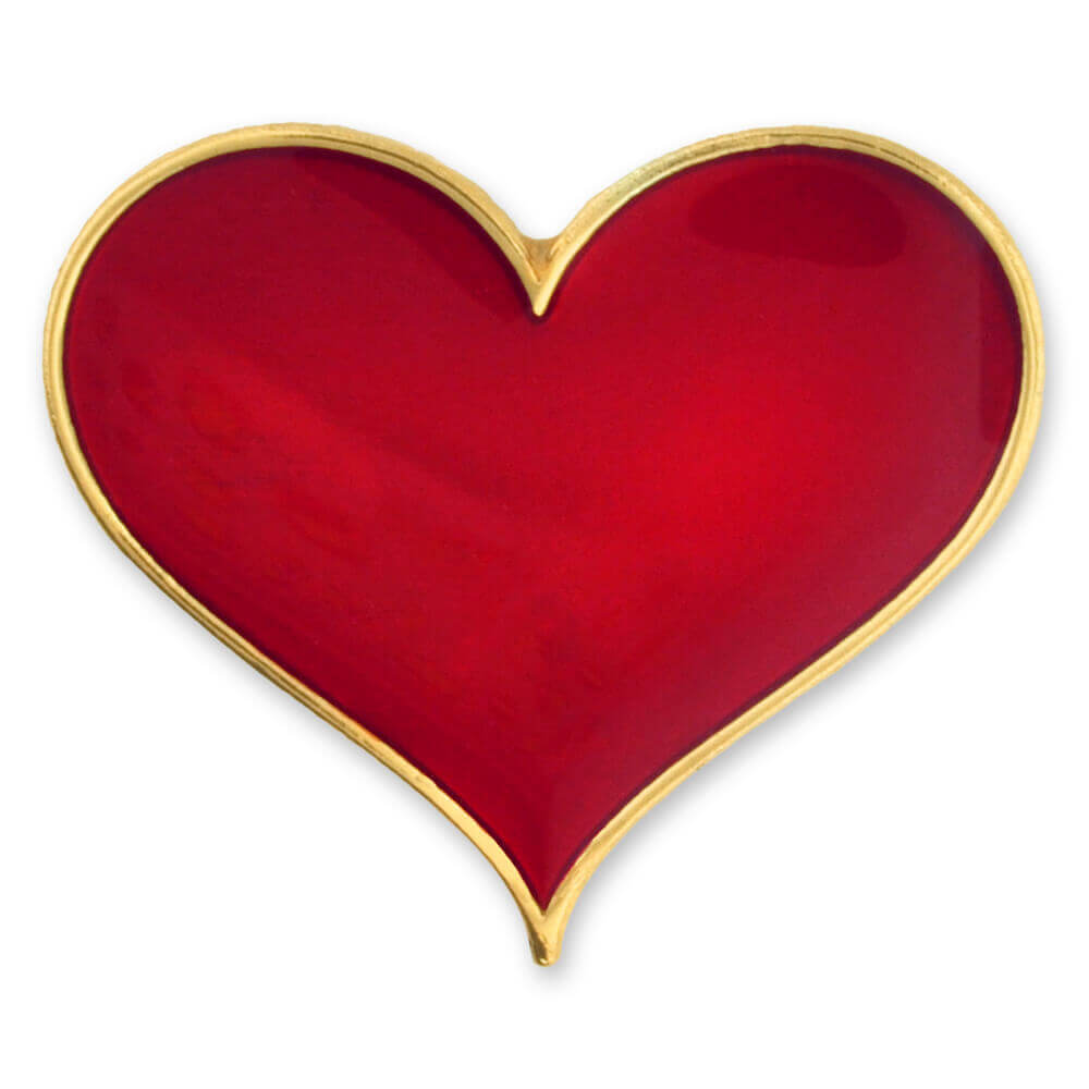 Red Heart Pin Magnetic Back | PinMart