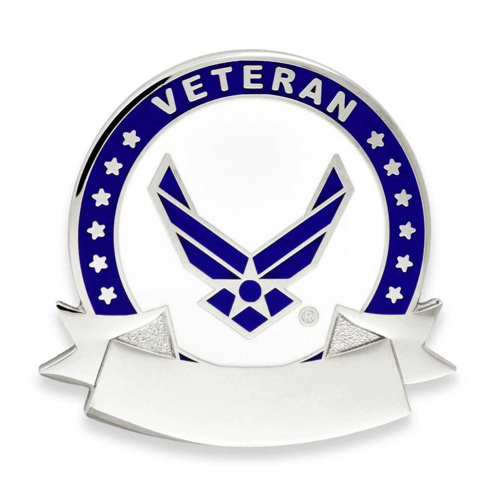 Licensed Engravable U.S. Air Force Veteran Pin | PinMart