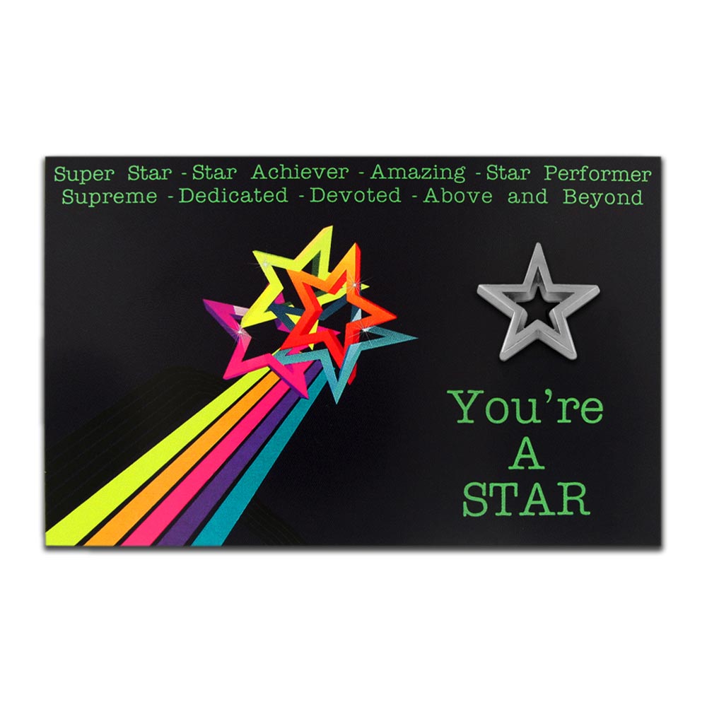 Star Pin with Presentation Card | PinMart