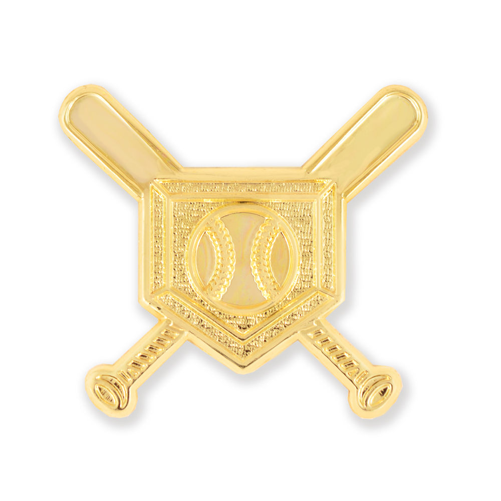 Baseball Crossed Bats Chenille Pin|PinMart