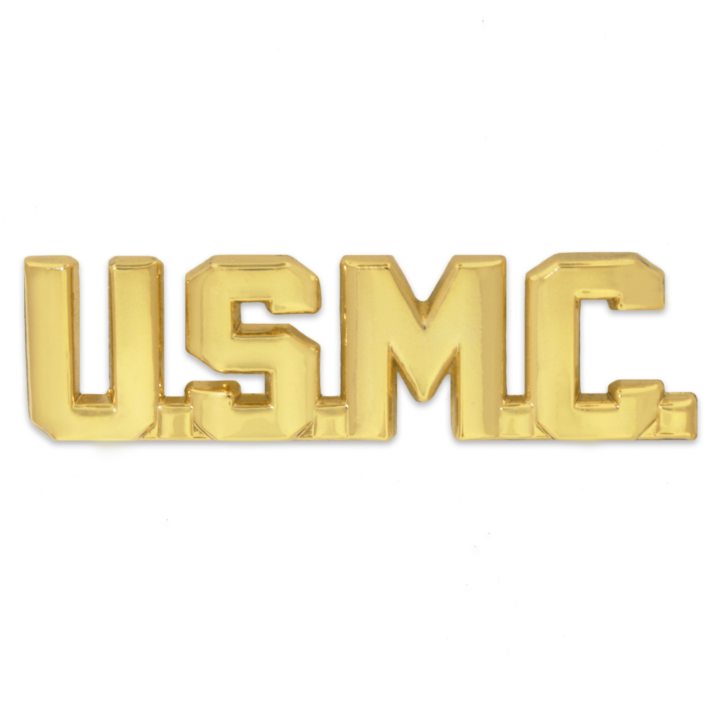 Officially Licensed U.S.M.C. Gold Letters Pin | PinMart