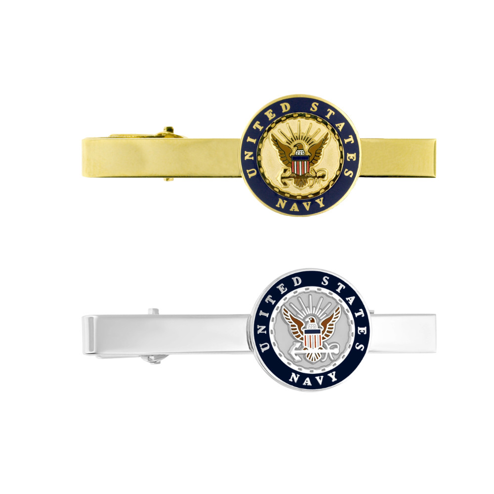 Officially Licensed Engravable U.S. Navy Tie Clip | PinMart