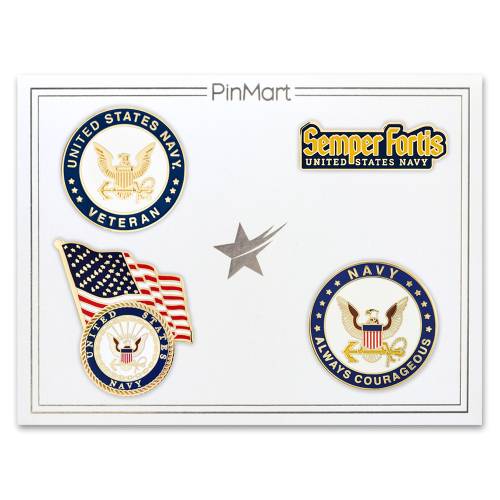 Officially Licensed U.S. Navy Veteran 4-Pin Set - PinMart