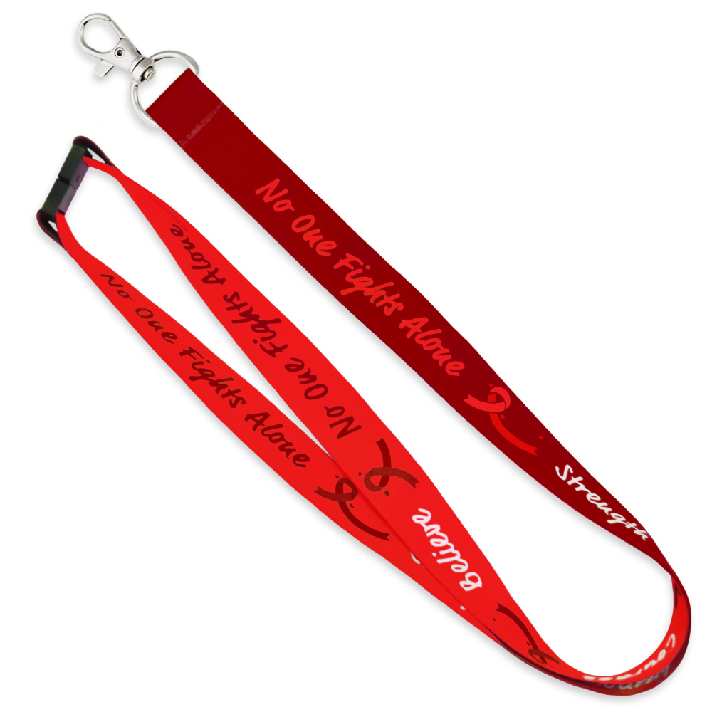 Red Awareness Ribbon lanyard - PinMart