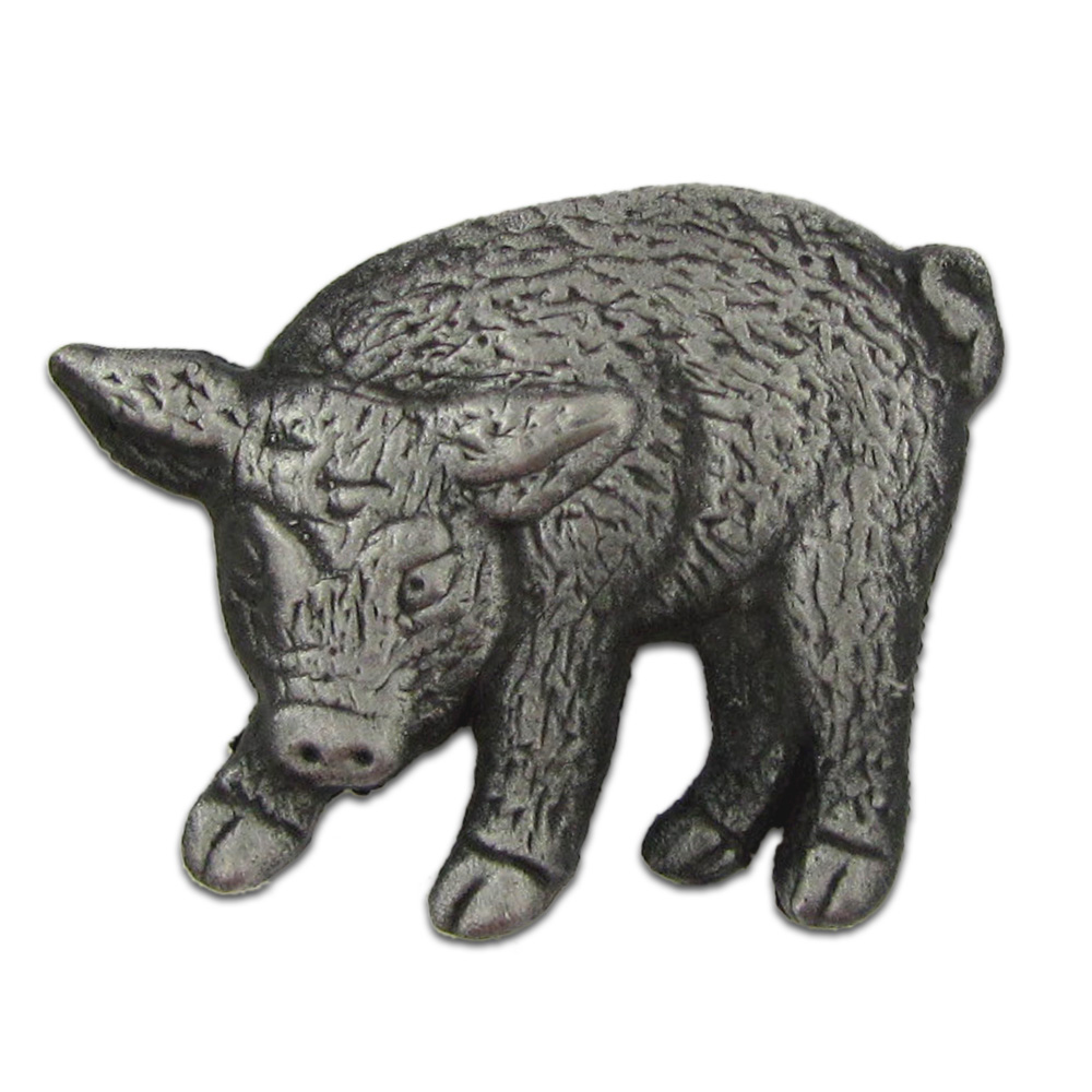 Pig Pin - Antique Silver | PinMart
