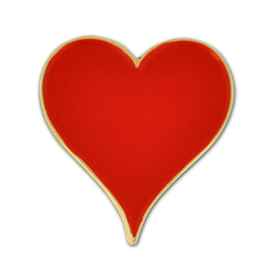 Red Heart Card Pin | PinMart