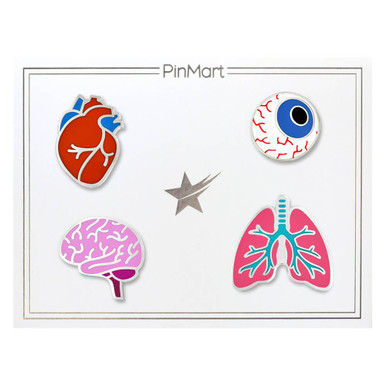 Human Organs 4-Pin Set | PinMart