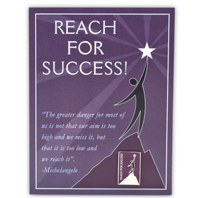 Reach For Success Card and Pin | PinMart