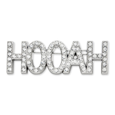 Officially Licensed HOOAH Rhinestone Pin - PinMart