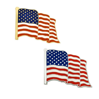 Made in the U.S.A. American Flag 2-Pin Set | PinMart