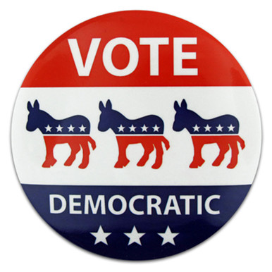 Vote Democratic Button | PinMart