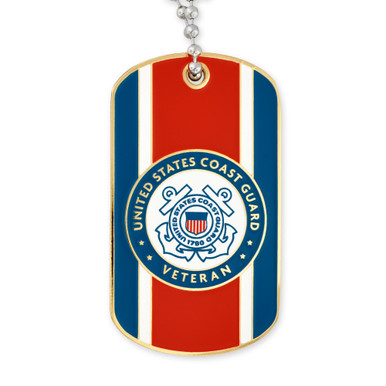 Licensed Engraved U.S. Coast Guard Veteran Dog Tag | PinMart