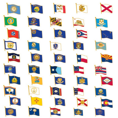 50 State FLAG Pins Collection