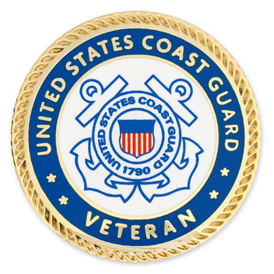 Licensed U.S. Coast Guard Veteran Cloisonné Pin | PinMart