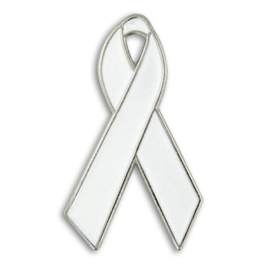 White Ribbon Pin | PinMart