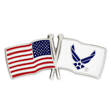 Officially Licensed U.S. and U.S. Air Force Flag Pin | PinMart