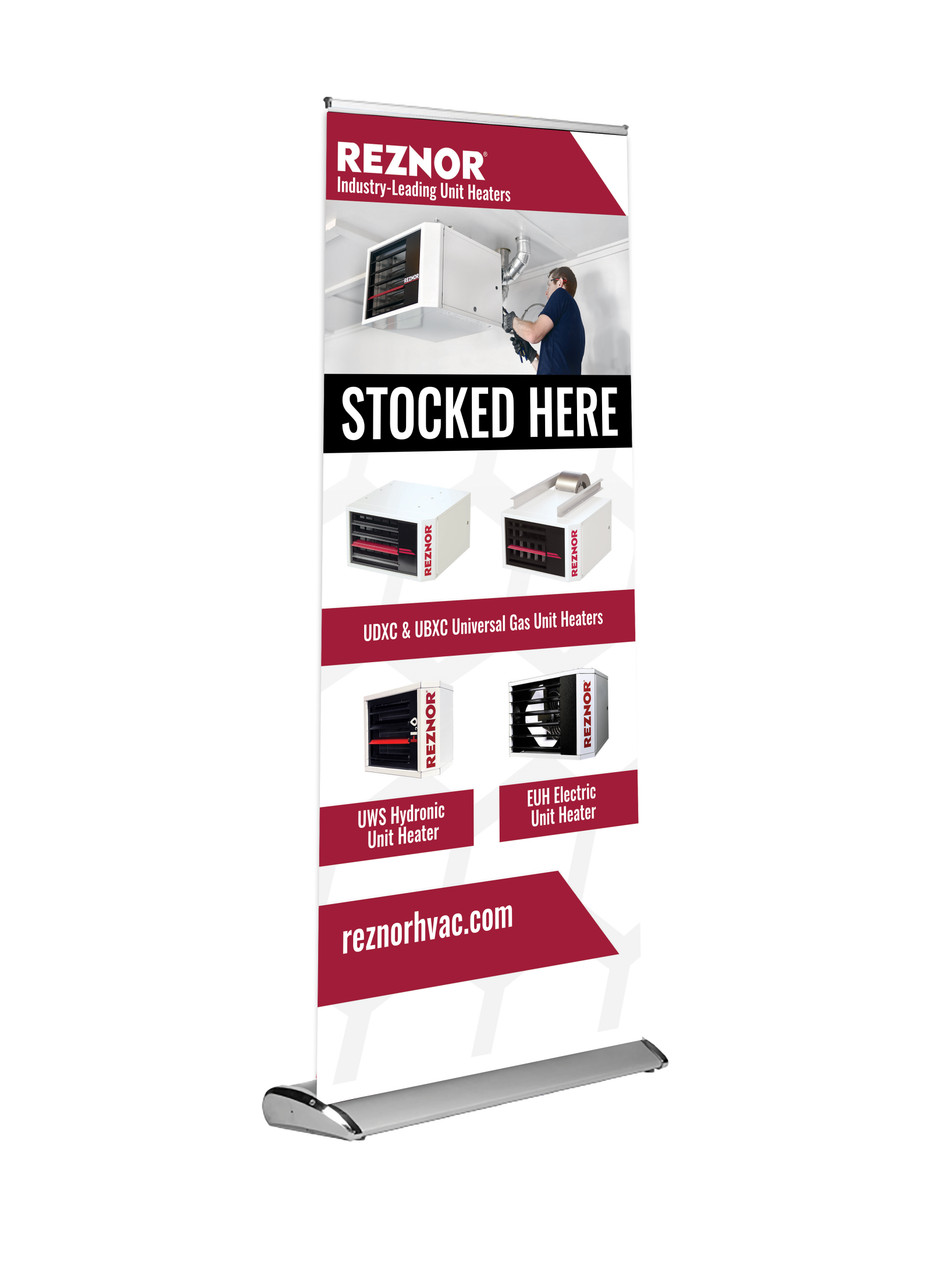 34"X79" Single Sided Premium Retractable Banner – New Products