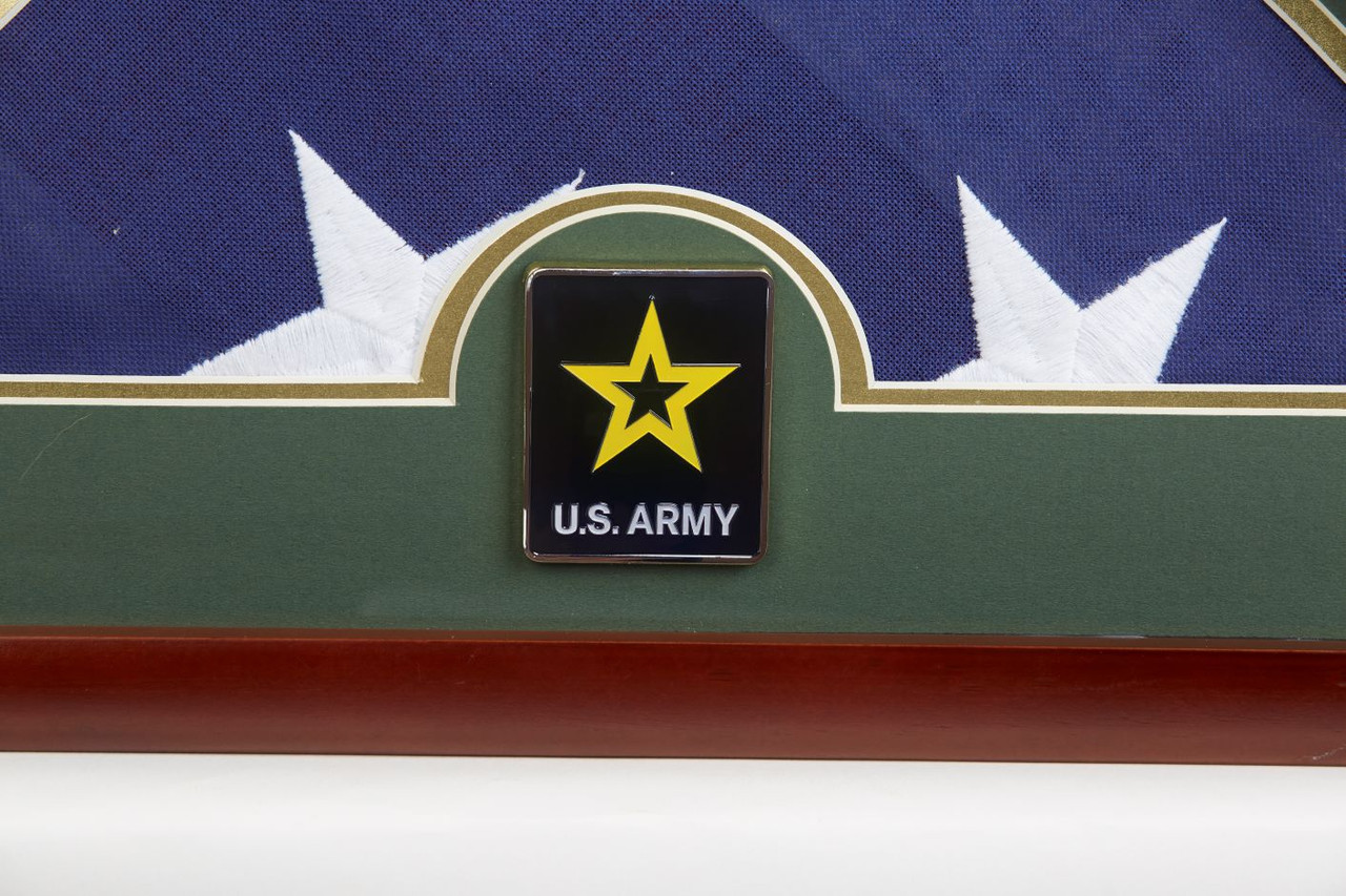 Army Flag Display Case Complete With Official Interment Flag