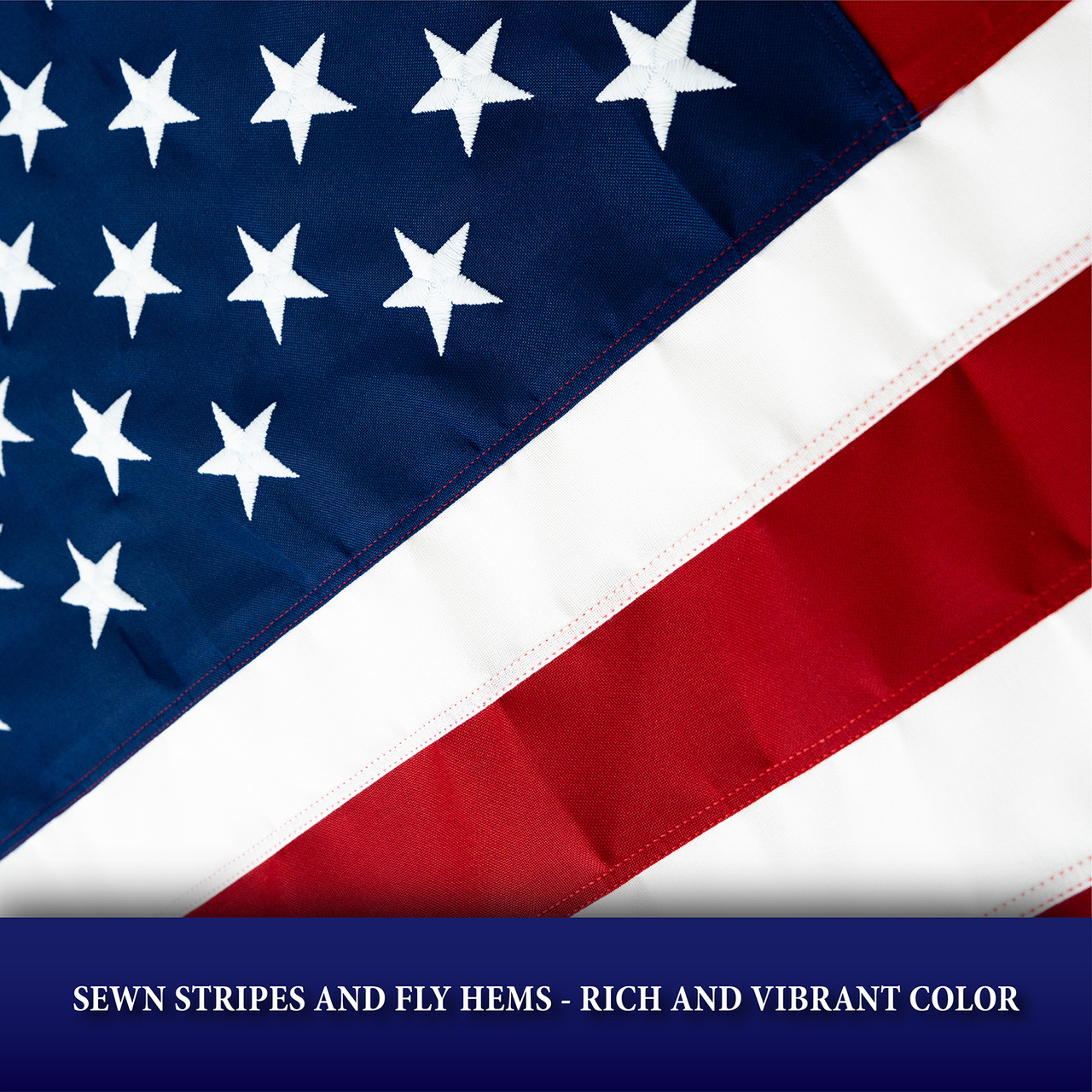 U.S. Flag - 3' x 5' Embroidered Polyester - Allied Flag Wholesale Store