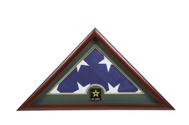 Army Flag Display Case Complete With Official Interment Flag
