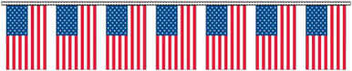 American Flag Streamers - 100' - Plastic