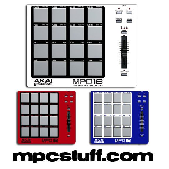 Akai MPD18 Color Faceplate Skin - Choose Color