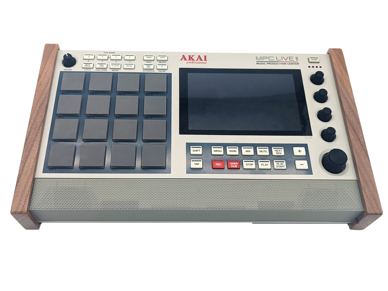 Wood Side Panel Tilt Stand - Akai MPC Live II MK2 - Walnut Portable