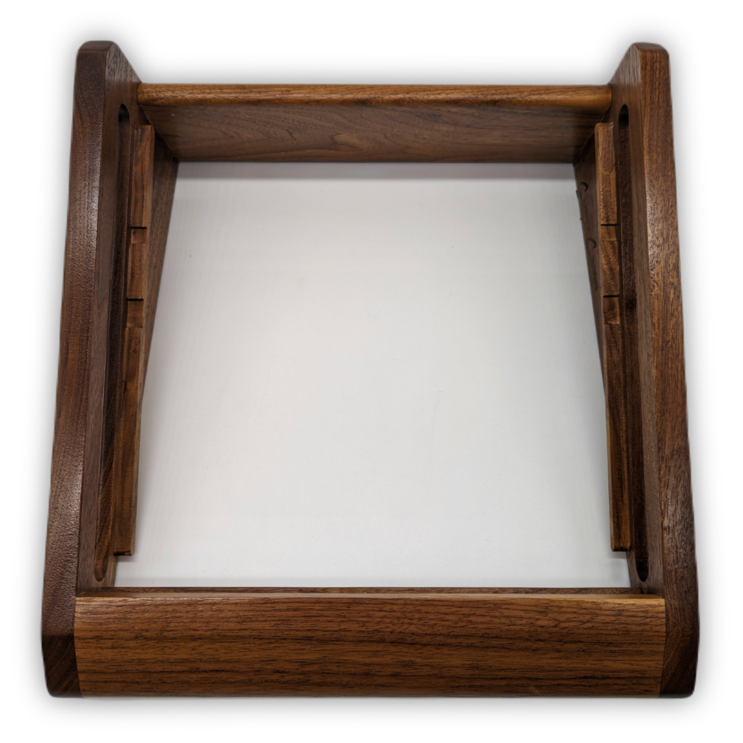 USED MPC ONE STATIONARY WOOD STAND DESKTOP - POLISHED WALNUT