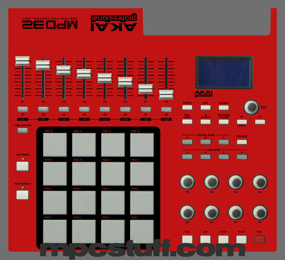 Akai MPD32 Color Faceplate Skin - Choose Color