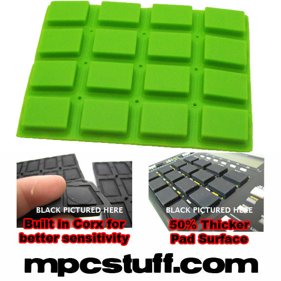 Akai MPC 1000 Extra Sensitive Thick Fat Pad Set ( Lime Green )