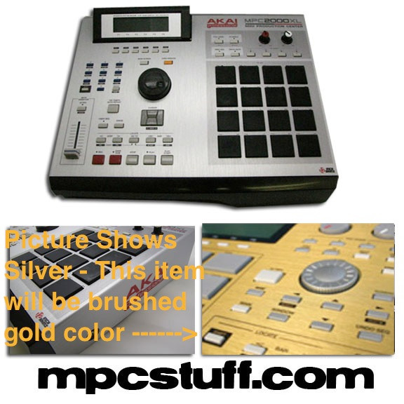 Akai MPC 2000XL Gold Faceplate Skin - Brushed Gold