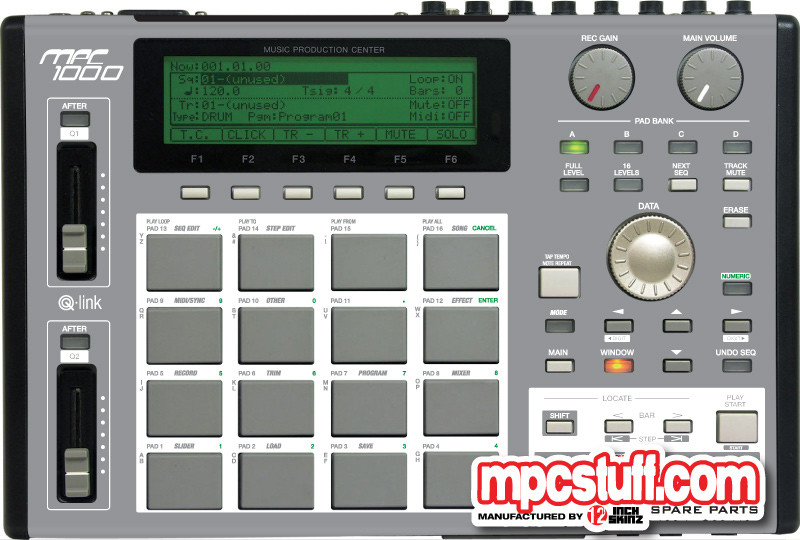Akai MPC 1000 Color Faceplate Skin - Choose Color - MPCstuff - Akai MPC ...