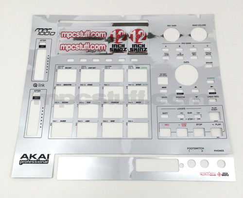 Akai MPC 1000 Faceplate Skin - Brushed Silver or Chrome - MPCstuff ...