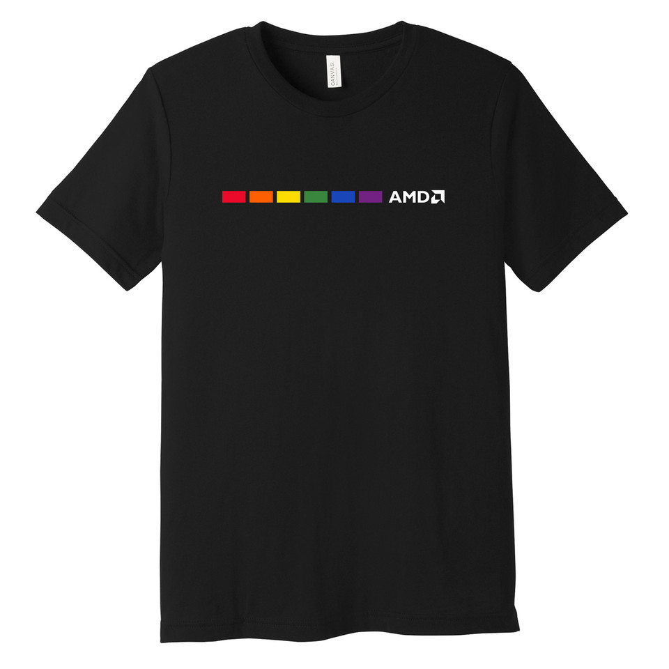 AMD Pride Unisex Stripe Short Sleeve Tee