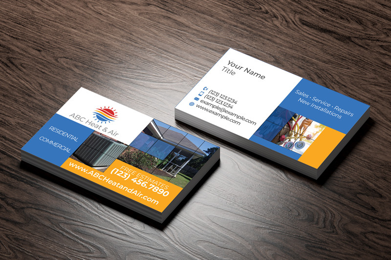Heating, Ventilation, Air Conditioning Business Card (HVAC) | Custom Design