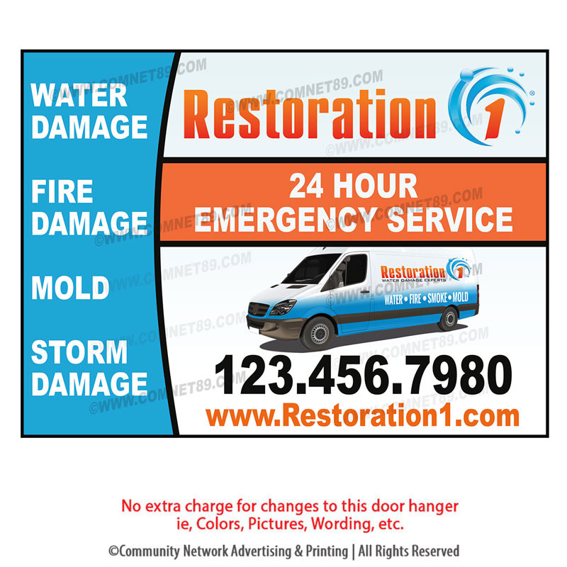 Restoration 1 Yard Sign | Free 24 Hour Shipping | Free Proofs