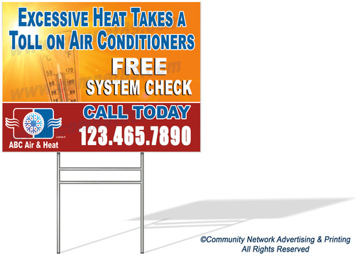 Storm Damage Yard Sign | HVAC Contractor | 18 x 24