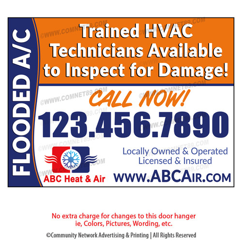 Storm Damage Yard Sign | HVAC Contractor | 18 x 24