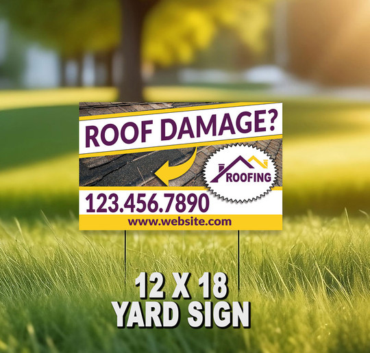 Eye-catching 12" x 18" Custom Designed Roofing Yard Sign | Free ...