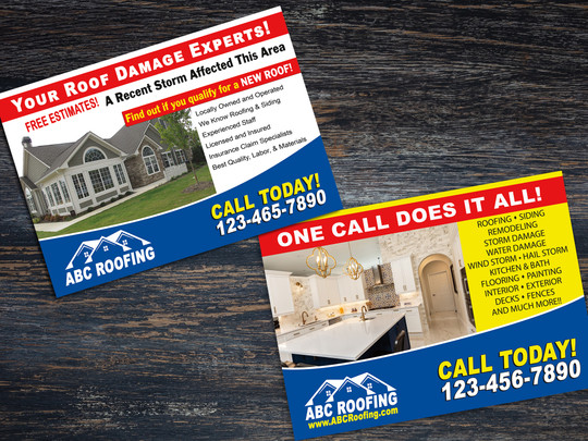 Storm Damage EDDM Roofing Postcard | Hail or Wind Damage