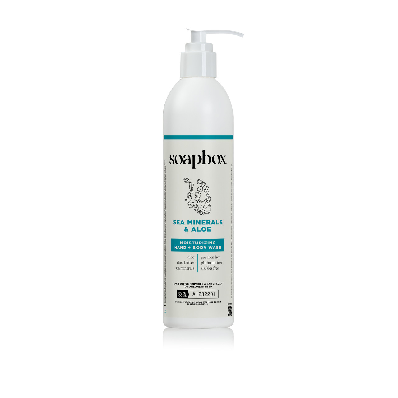 Soapbox Sea Minerals & Blue Iris Hand & Body Wash 12 oz (20/Case) | Amenie