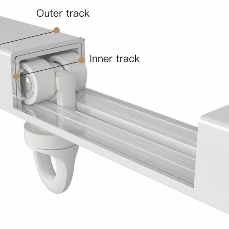 MALMO Extendible Ceiling or Wall Mounted Curtain Track