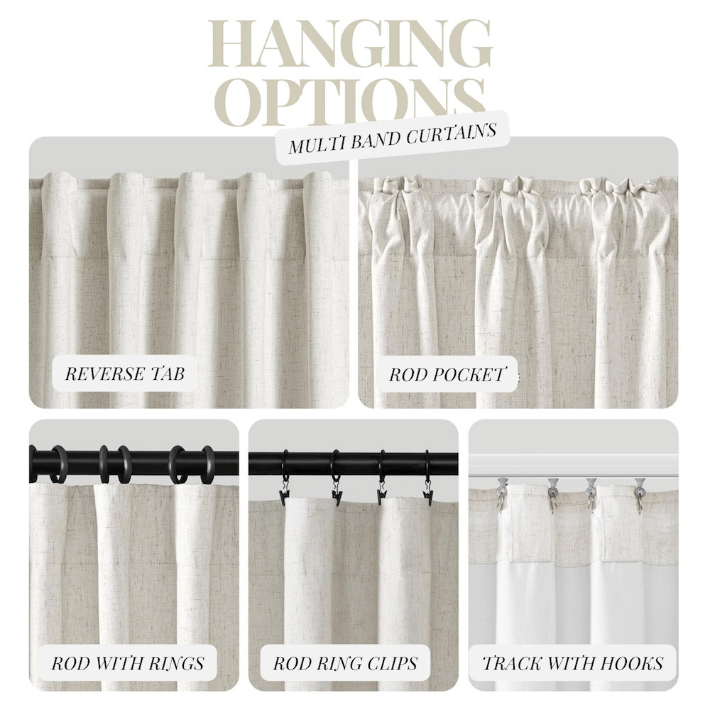 FLAX Linen Multiband Curtain Panel | Quickfit