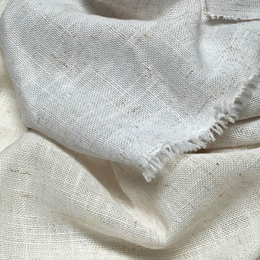FLAX Linen Multiband Curtain Panel WHITE | Quickfit