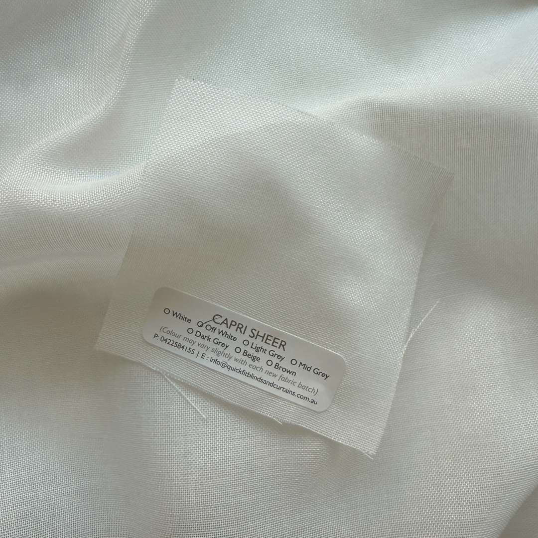 CAPRI Sheer Custom Made Curtains OFF WHITE