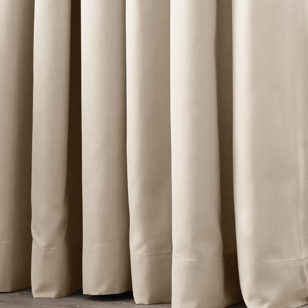 Simplicity Made to Measure Pitch Black Curtains Ivory