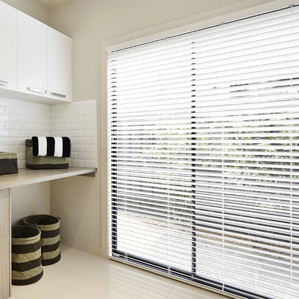 Timber Look Venetian Blind 63mm Slats White | Quickfit Blinds