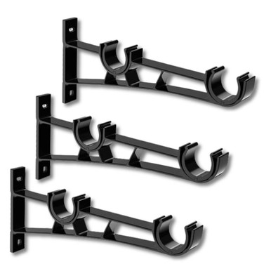 SMART DRAPE Double Bracket 3 PC MATT BLACK